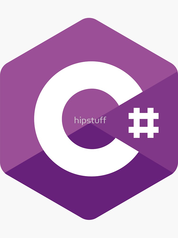 "C# Sharp logo" Sticker for Sale by hipstuff | Redbubble