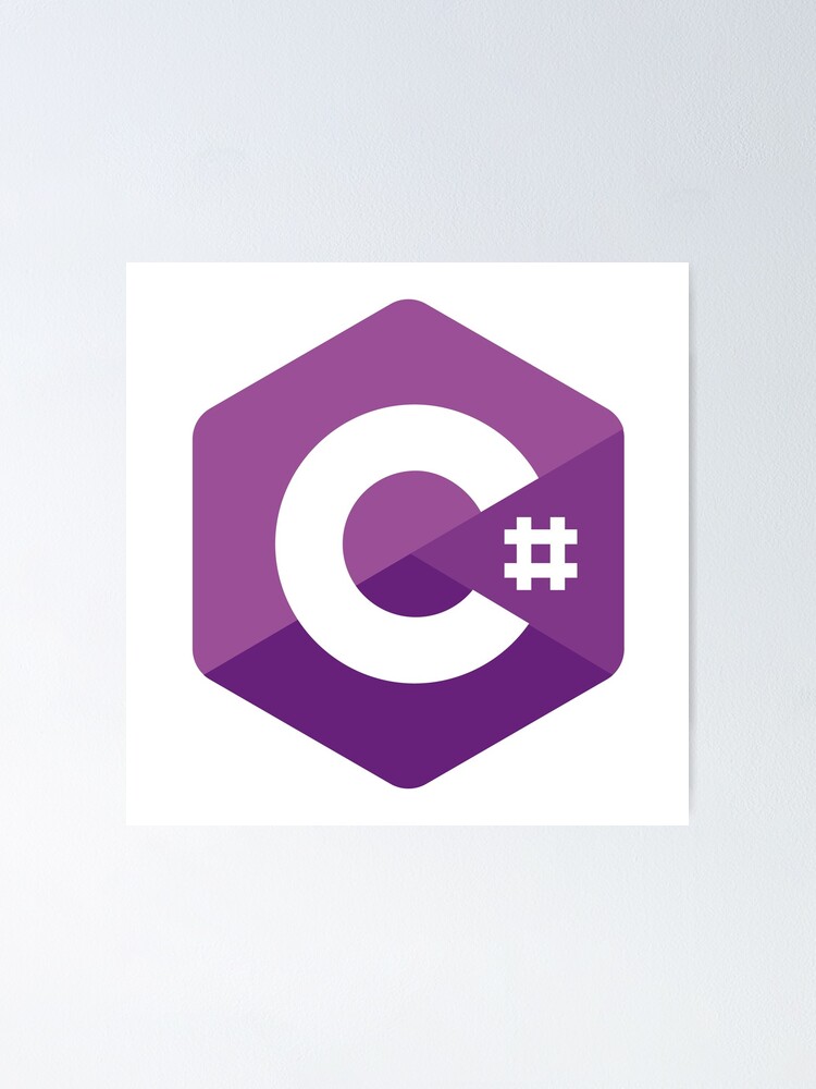 "C# Sharp logo" Poster for Sale by hipstuff | Redbubble