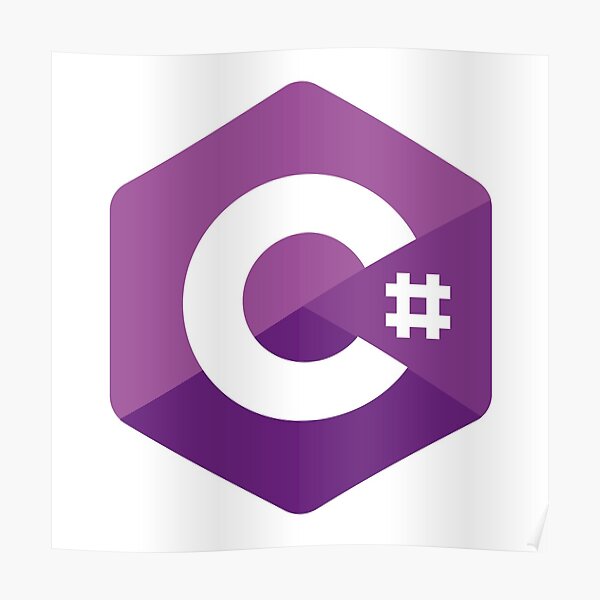 "C# Sharp logo" Poster for Sale by hipstuff | Redbubble