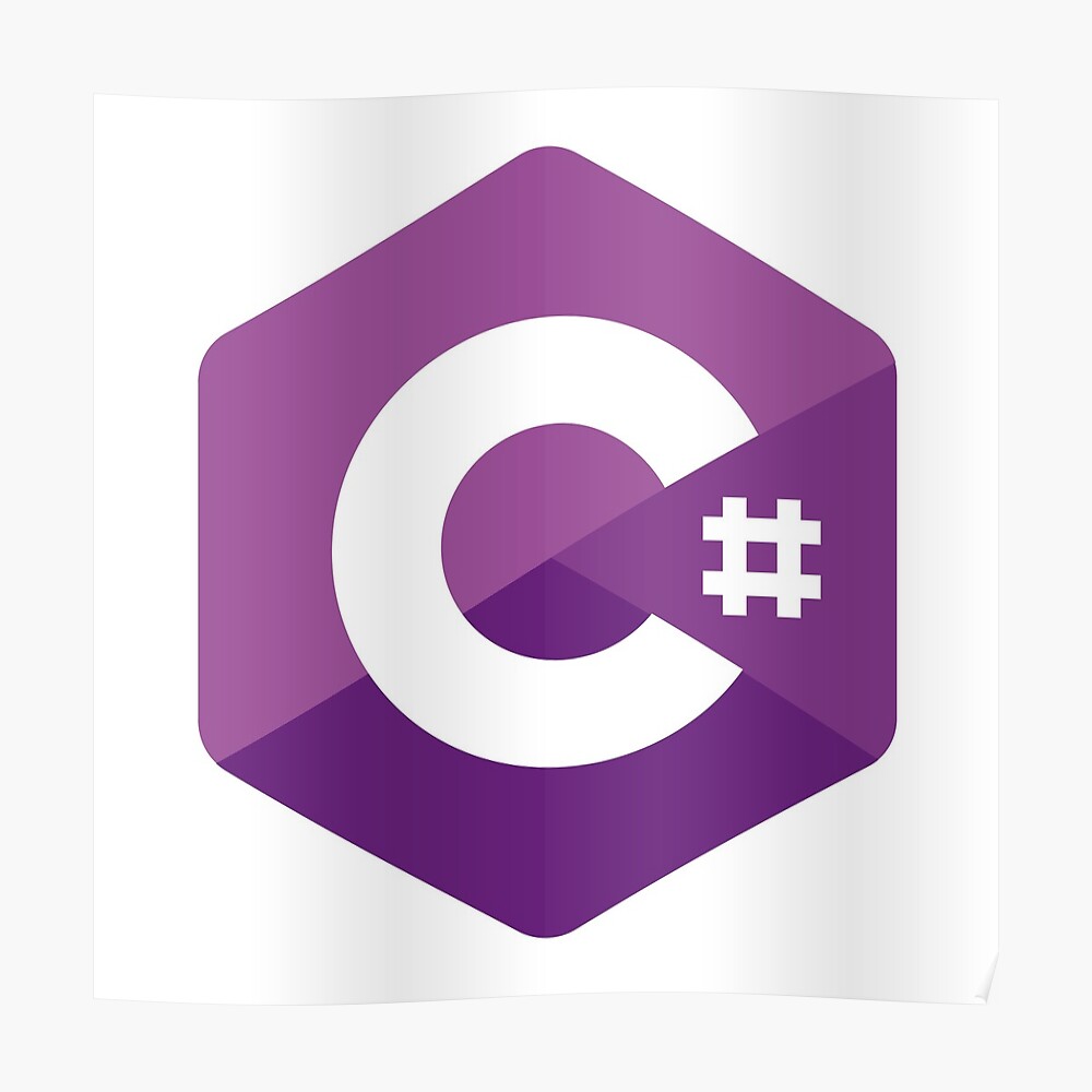 "C# Sharp logo" Poster by hipstuff | Redbubble
