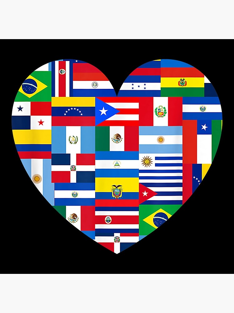 Lámina artística «Mes de la herencia hispana Latino Todos los países ...