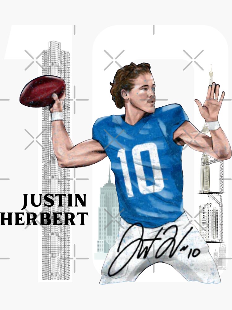 "Justin Herbert Los Angeles Chargers" Sticker for Sale by OmegaFashions ...