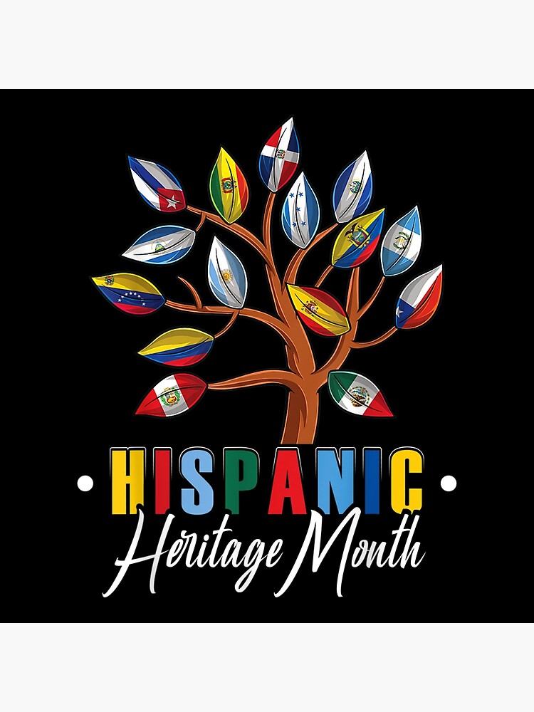 Lámina fotográfica «mes de la herencia hispana Árbol Todos los países ...
