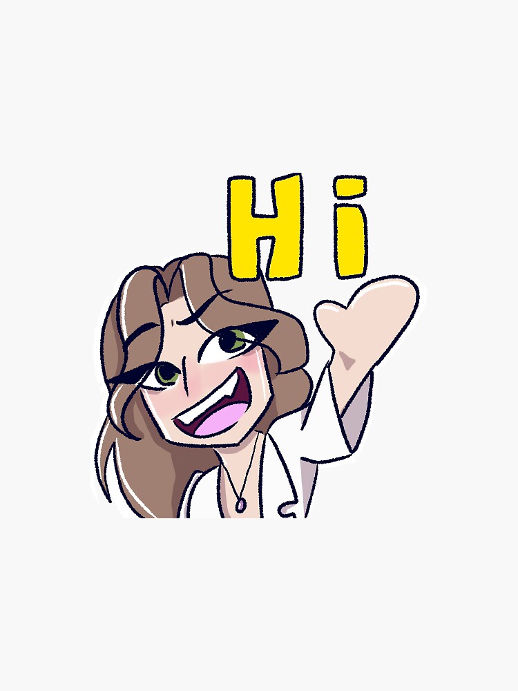 "Shellby Emote: Hi" Sticker for Sale by ShellbysCorner | Redbubble