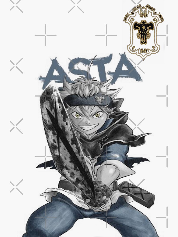 "Asta Black Clover and logo black bulls" Sticker for Sale by ...