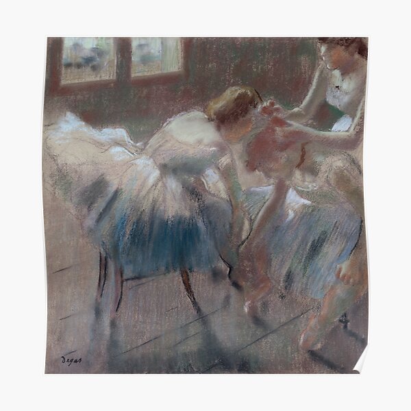 "Three Dancers Preparing for Class " Poster for Sale by MurellosArt ...