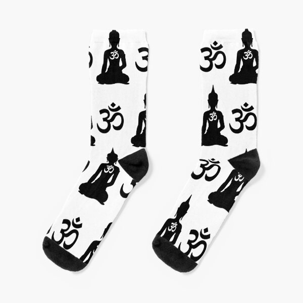 "Simple Buddha with Hindu Om Symbol" Socks for Sale by XOOXOO | Redbubble