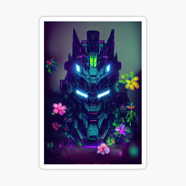 "Mecha&flowers/ Jungle - Anime Mecha" Sticker for Sale by ltviuo ...