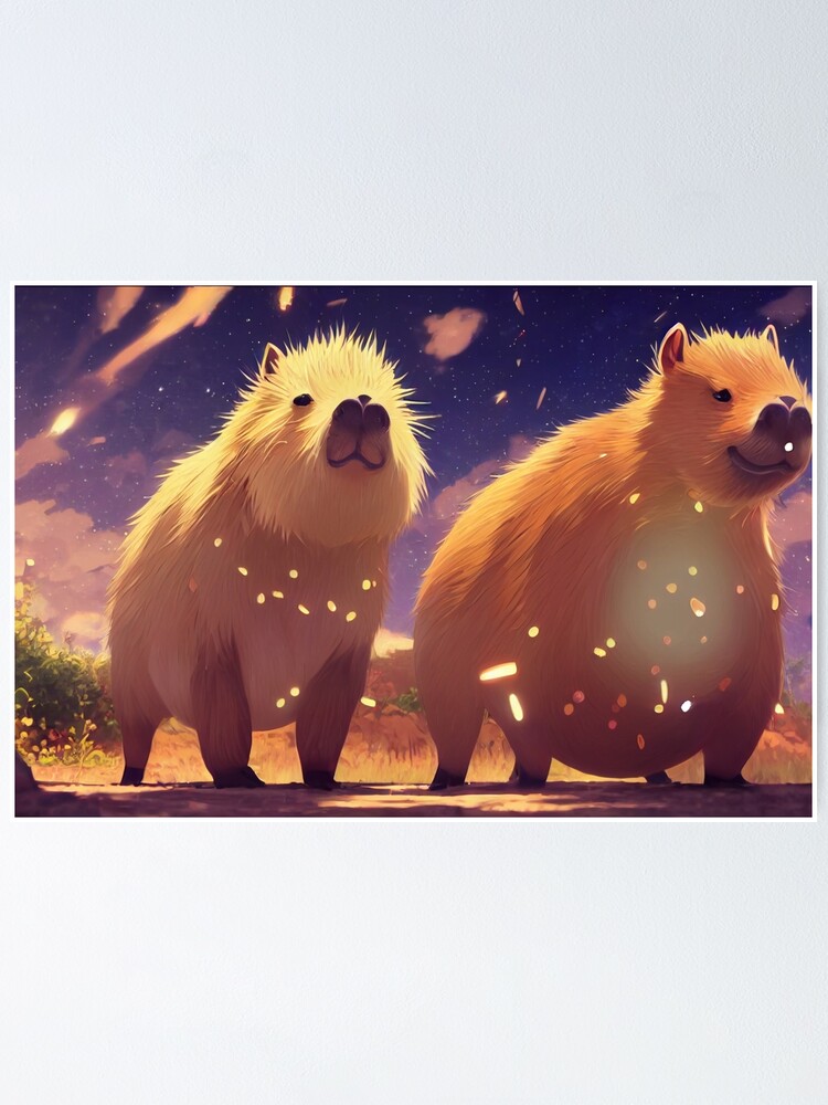"Capybara Beasts, Giant And Cute Capybaras" Poster for Sale by ...