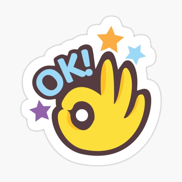 "OK" Sticker for Sale by daniasalman001 | Redbubble