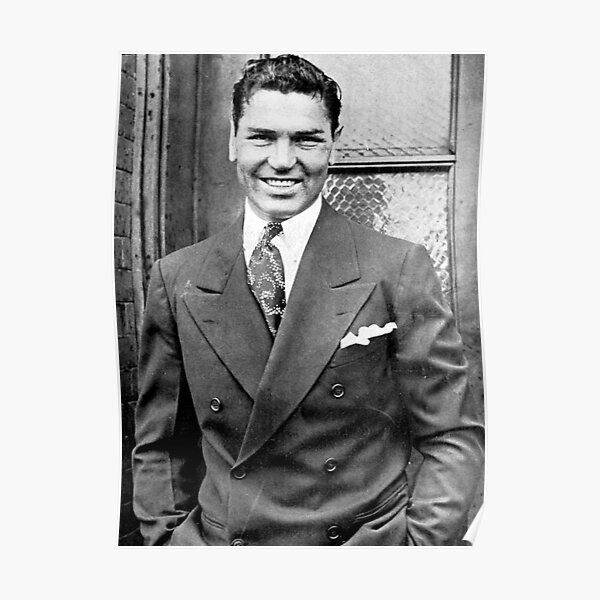 "Jack Dempsey Black & White Suit - Boxing Legend Colorized" Poster for ...