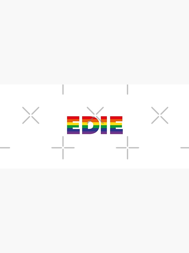 Edie Name - Rainbow Flag LGBT Pride Design Premium Matte Vertical Poster