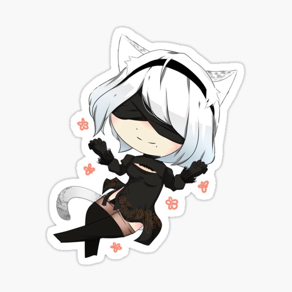 "2B" Sticker for Sale by Ishae | Redbubble