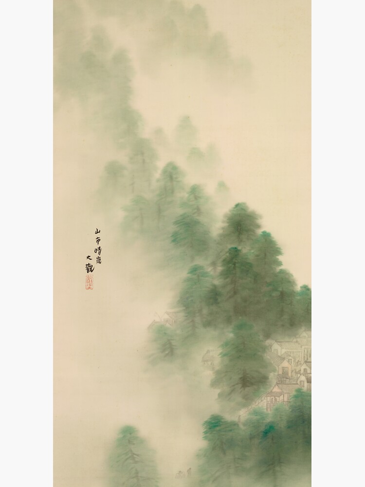 "Mountain Village after Storm - Yokoyama Taikan" Sticker for Sale by ...