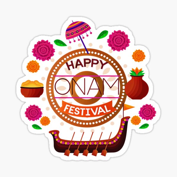 "Happy Onam Festival" Sticker for Sale by 4clothingforyou | Redbubble