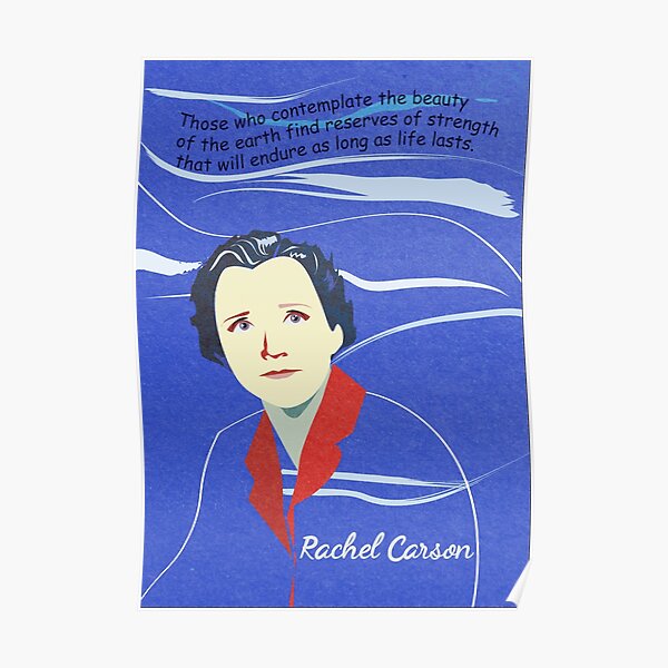 Póster « Cita de Rachel Carson, arte de pared, cartel de científico ...