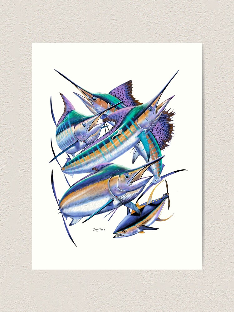 "Pacific Billfish " Art Print for Sale by Bluemarlin | Redbubble
