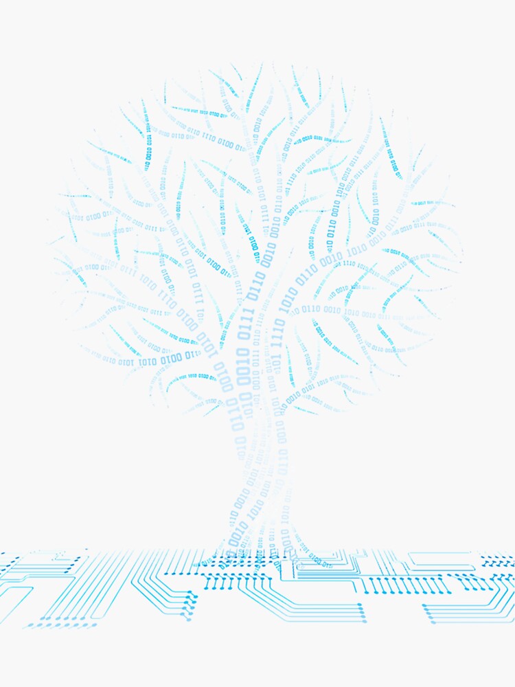Cool Binary Tree Coding Computer Science Ts For Women Men Sticker