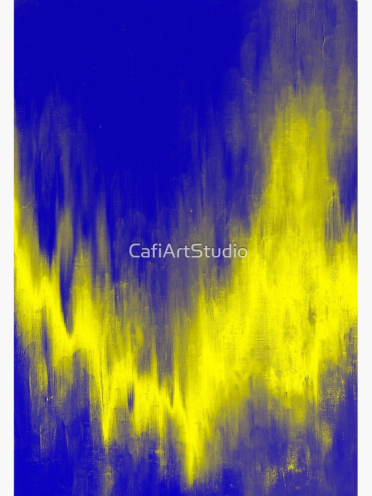 "Abstract Light Blue and Yellow" Poster for Sale by CafiArtStudio ...