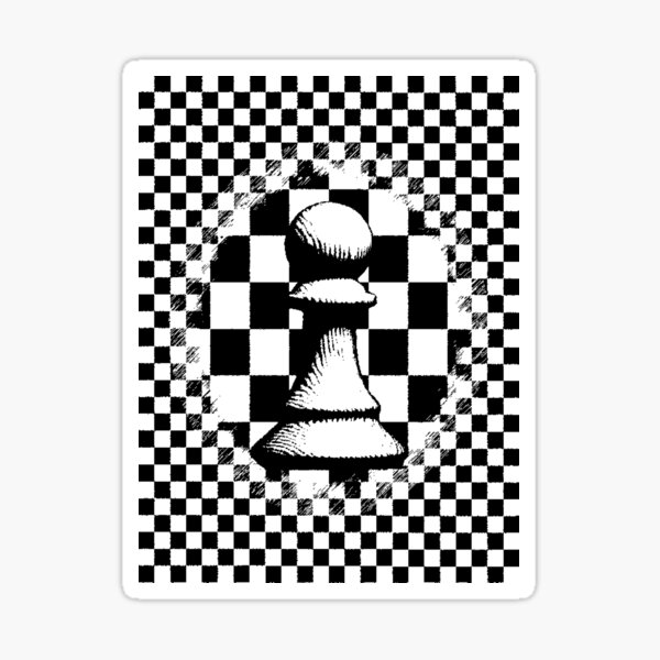 "pawn and chess board" Sticker for Sale by MEXART2 | Redbubble