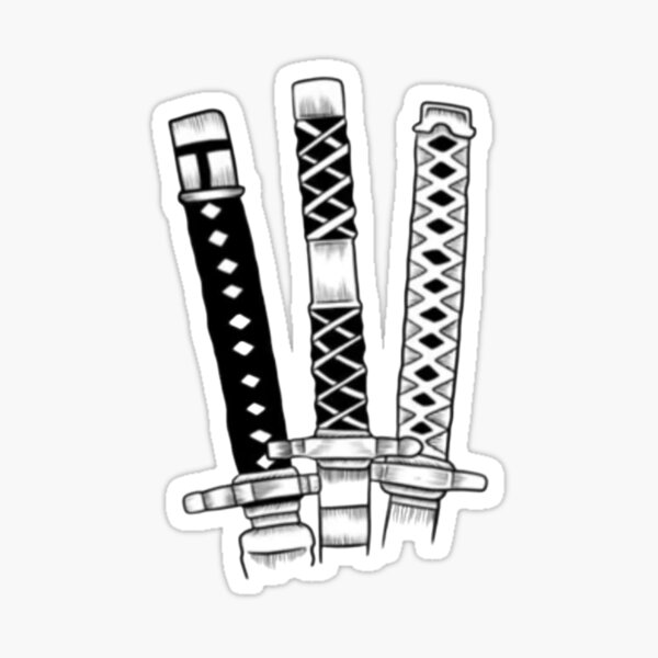 "zoro's swords" Sticker for Sale by Otaku-Area | Redbubble