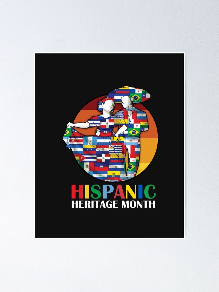 Póster «Mes de la herencia hispana Banderas de países latinos» de wino ...