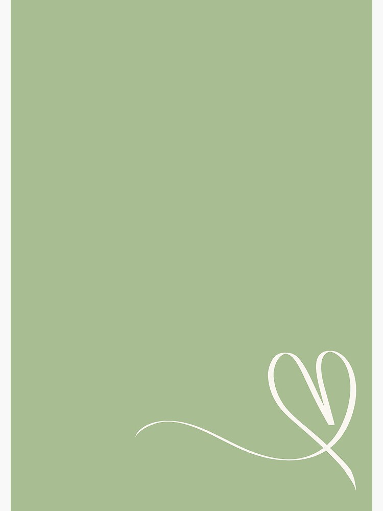"Sage Green Notebook With Heart" Journal for Sale by robinrevises ...