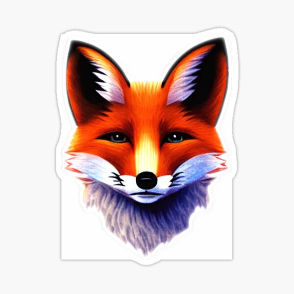 "Friendly Furry Fox" Sticker for Sale by Grewtrel | Redbubble