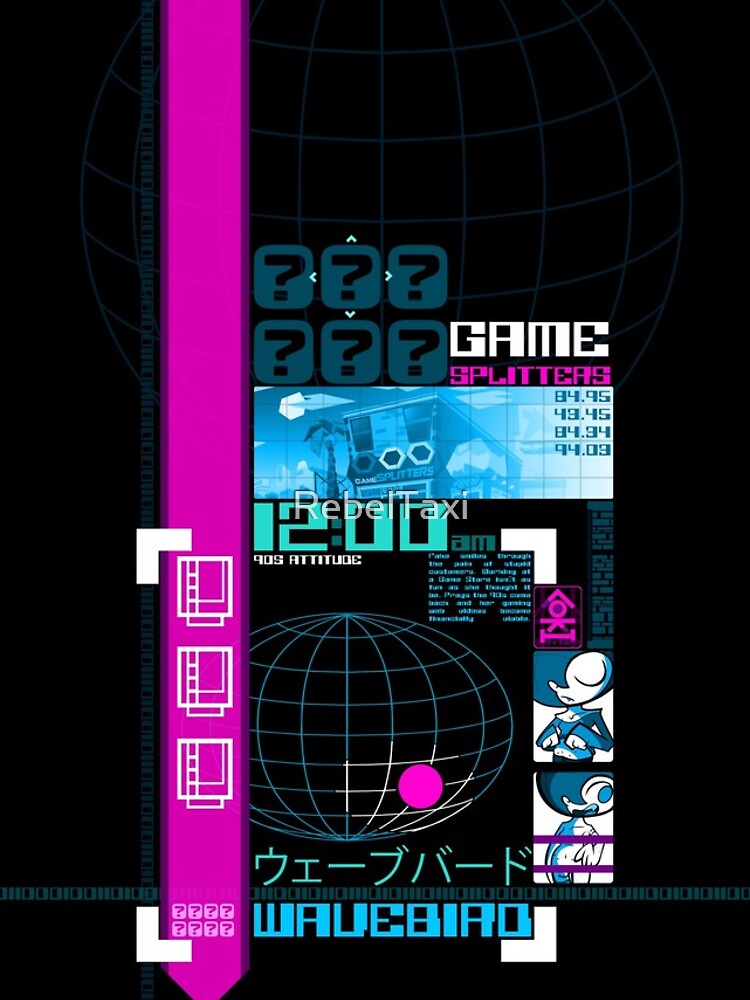 "Wavebird Y2K Black Neon" iPhone Case for Sale by RebelTaxi | Redbubble