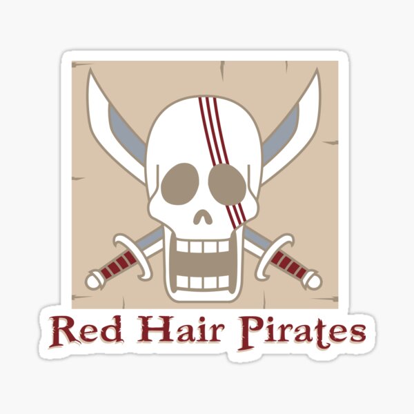 "Akagami no Shanks Red Hair Pirates" Sticker for Sale by ...