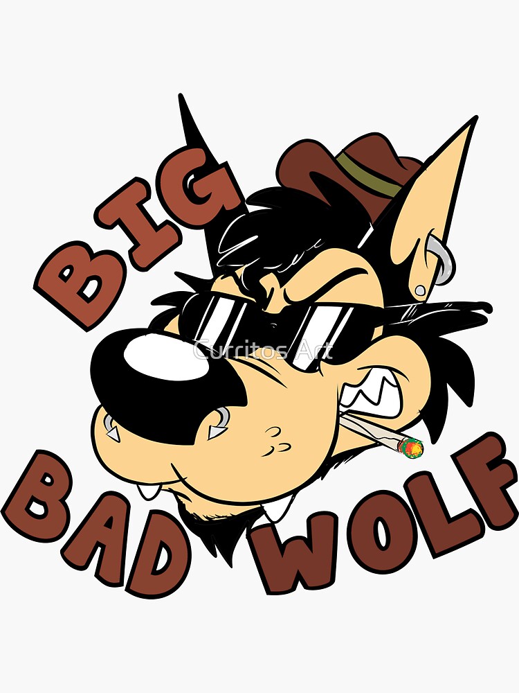 "Big Bad Wolf" Sticker for Sale by AlbinoChickenX | Redbubble