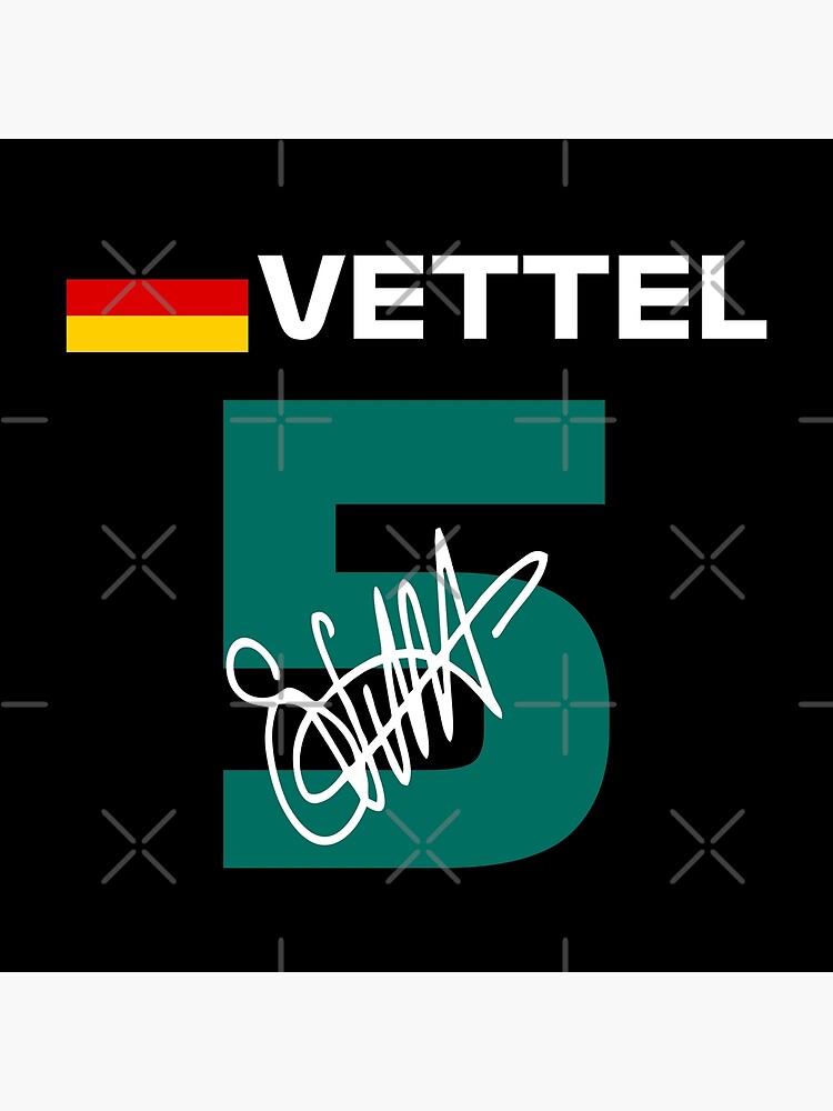 "Sebastian Vettel 5 Aston Martin F1 2022 Signature" Art Print for Sale ...