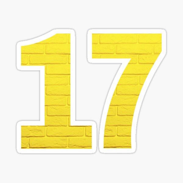 " UNIQUE Number 17" Sticker for Sale by starfishstuff | Redbubble