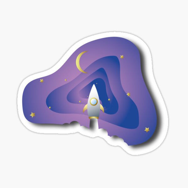 "purple space" Sticker for Sale by EvArtDraw | Redbubble