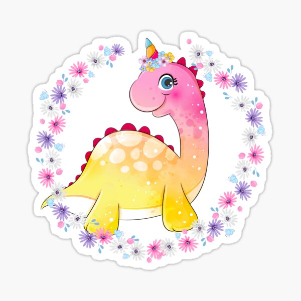 "So lovely, magic dinosaur" Sticker for Sale by SholtzDesign | Redbubble