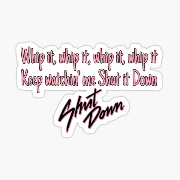 "shut down black pink" Sticker for Sale by Dar-Dua | Redbubble
