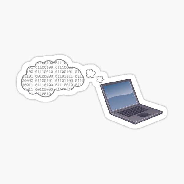 "What do computers dream about?" Sticker for Sale by befehr | Redbubble
