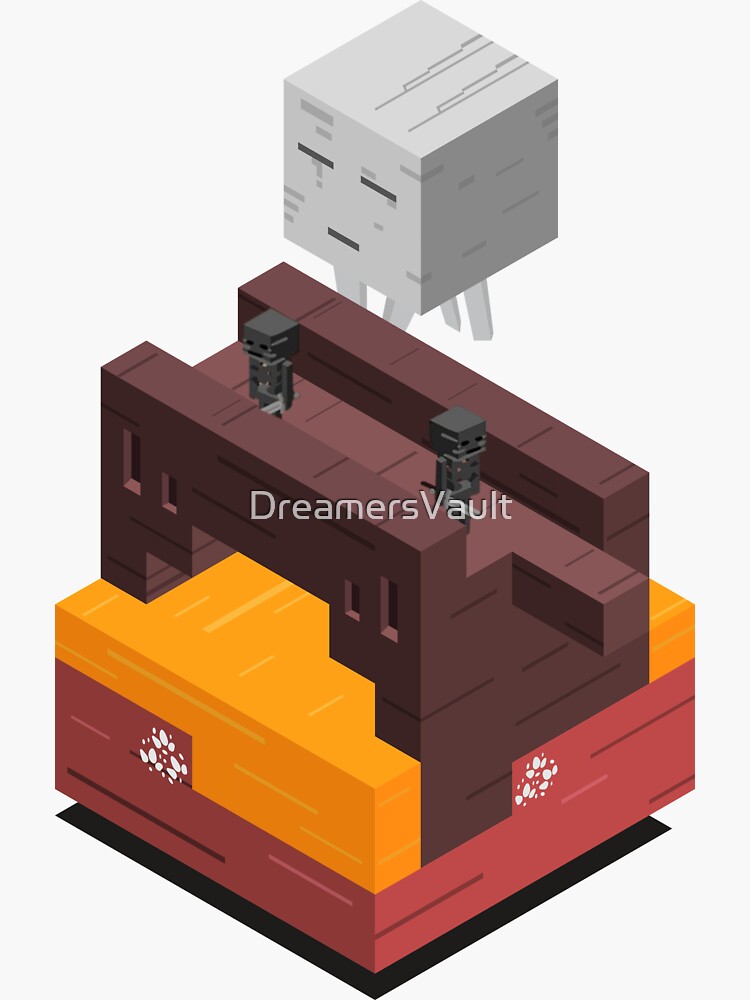 "Minecraft nether fortress" Sticker for Sale by DreamersVault | Redbubble