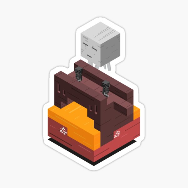 "Minecraft nether fortress" Sticker for Sale by DreamersVault | Redbubble