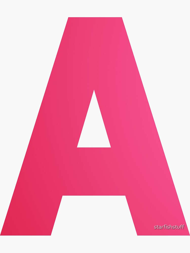 "UNIQUE Letter A" Sticker for Sale by starfishstuff | Redbubble