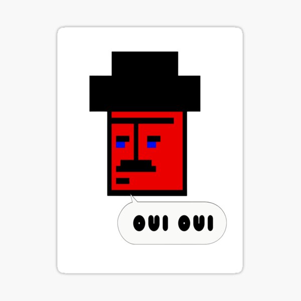 "The monsieur oui oui" Sticker for Sale by mozzarellas | Redbubble