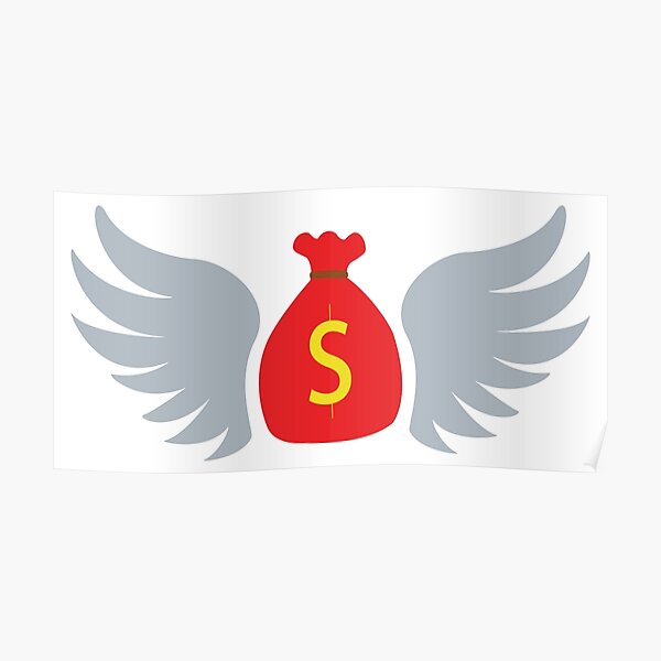 "Flying money bag," Poster for Sale by proart88 | Redbubble