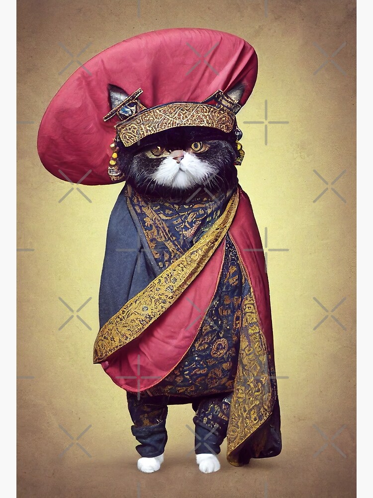 "anthropomorphic persian cat portrait - persian cat in traditional ...