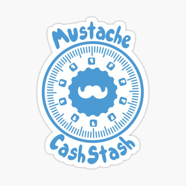 "Mustache Cash Stash Classic" Sticker for Sale by RosarioEspinoza ...