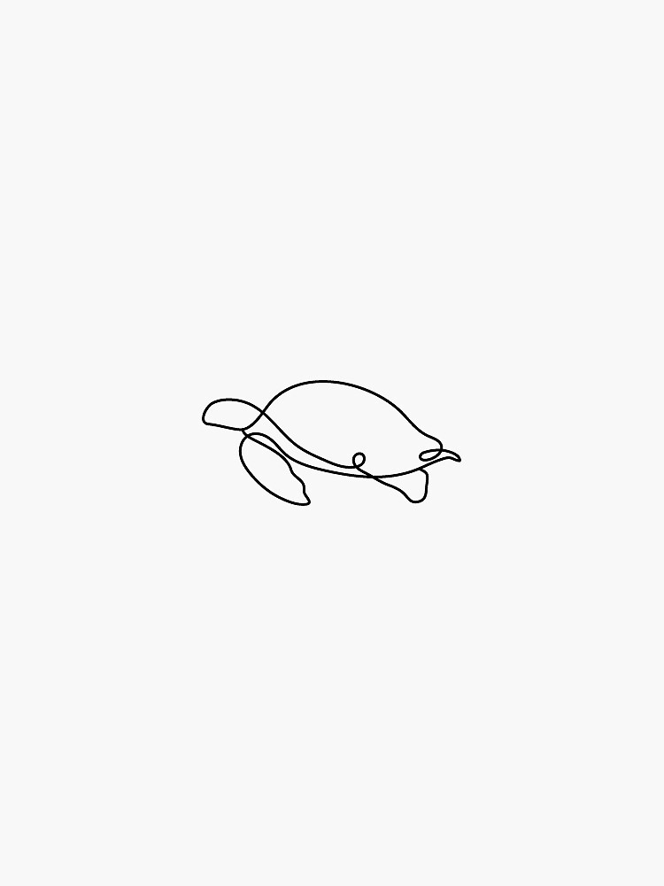 "Minimalist Turtle Sticker, turtle sticker minimalist" Sticker for Sale ...