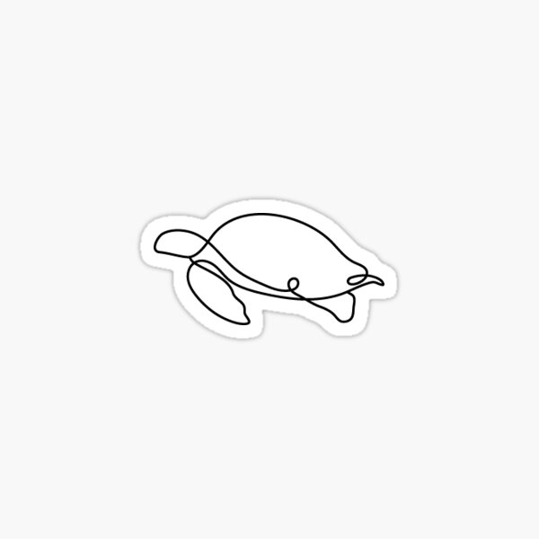 "Minimalist Turtle Sticker, turtle sticker minimalist" Sticker for Sale ...