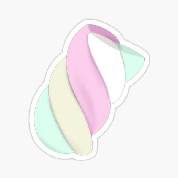 "Cute pink marshmallow" Sticker for Sale by Gollok-Art | Redbubble