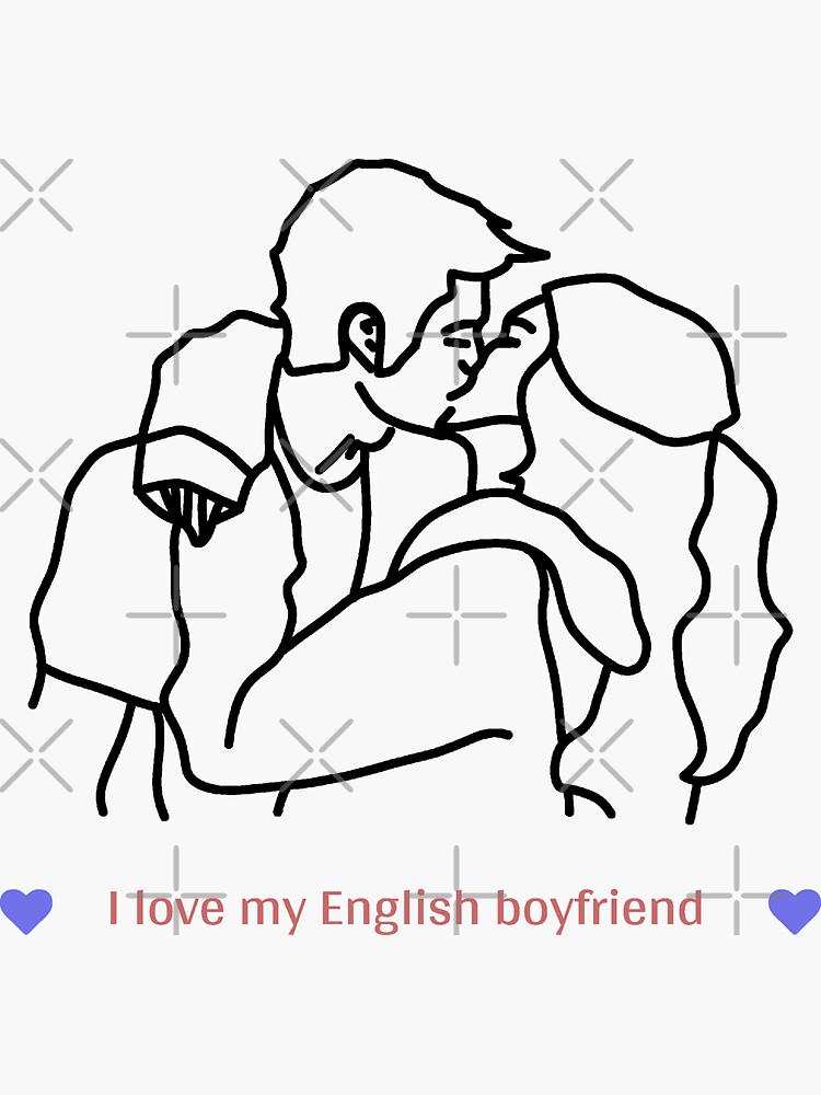"English BF | sticker " Sticker for Sale by eleanor27 | Redbubble