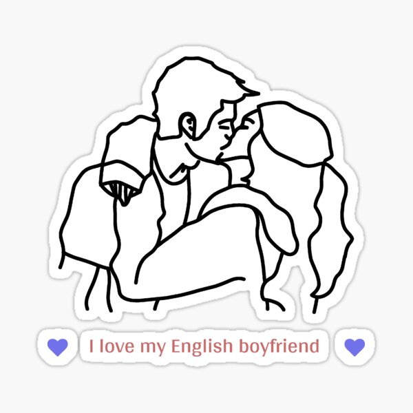 "English BF | sticker " Sticker for Sale by eleanor27 | Redbubble