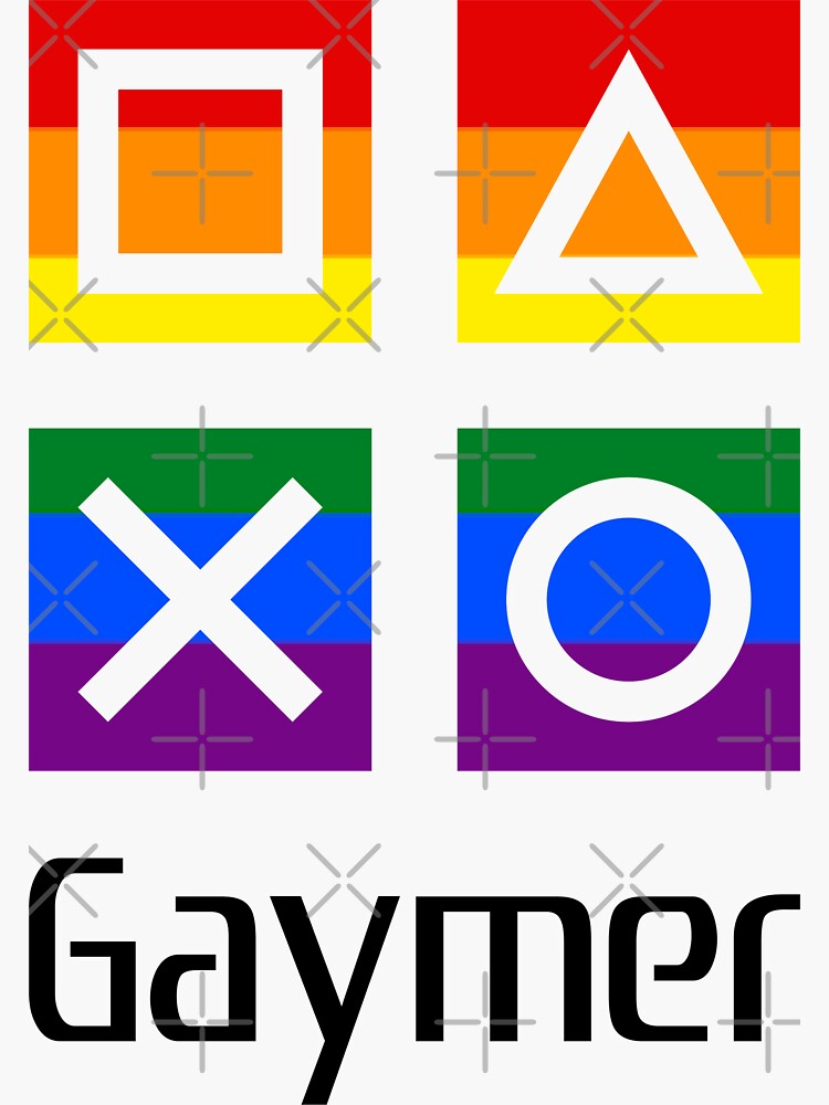 "PS Gaymer" Sticker for Sale by ShiningMoogs | Redbubble